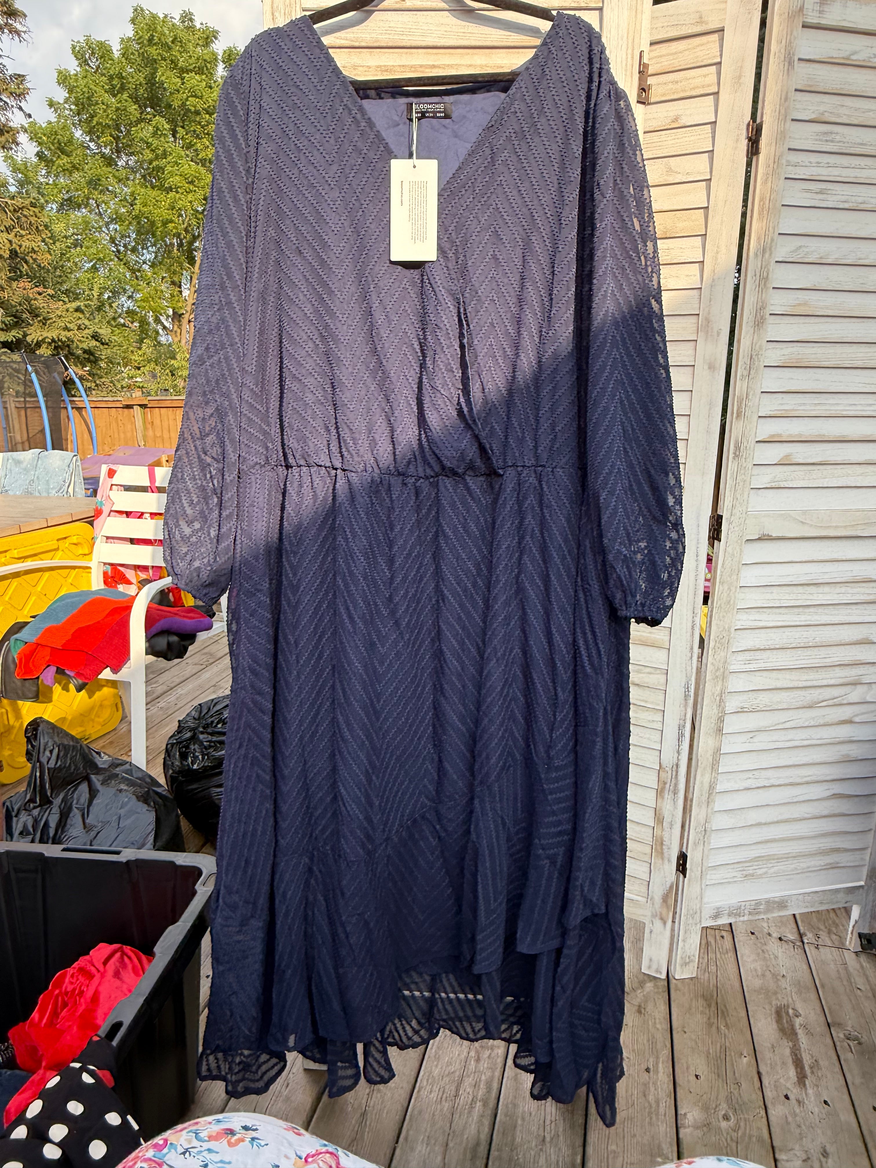 BloomChic Blue Maxi Dress – Mustang Sally Two’s Closet
